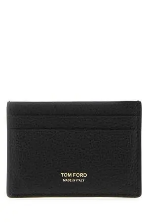 TOM FORD Leather Card Holder - Black