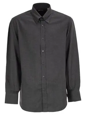 Brunello Cucinelli Brunello Cucinelli Men Cotton And Lyocell Button-Down Shirt Multicolor