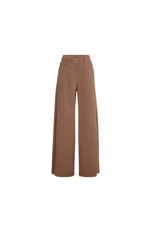 Brunello Cucinelli Dyed Wide Leg Trousers With Monili - Dattero