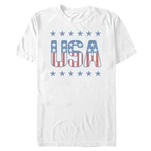 LOST GODS Usa Athletic Stars Short Sleeve Graphic T-shirt - White