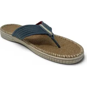 SOLSTITCH Eden Natures Weave Jute Flip Flop Sandals - Blue