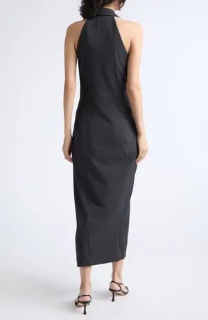 Cinq À Sept Halterneck Midi Dress With Hardware Detail