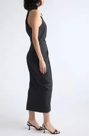 Cinq À Sept Halterneck Midi Dress With Hardware Detail