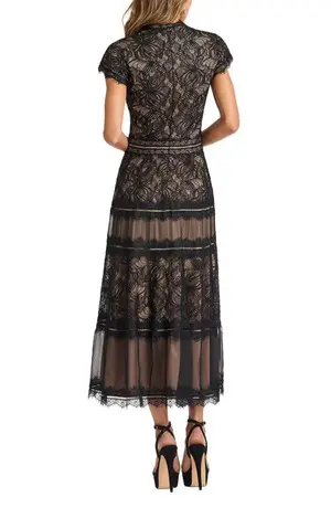Tadashi Shoji Lace V-neck Midi Dress