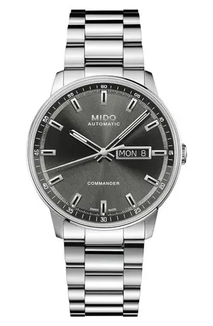 MIDO Commander Datoday Automatic Bracelet Watch - Anthracite
