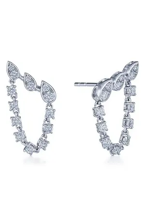 Kwiat Sunburst Diamond Ear Climbers - Platinum