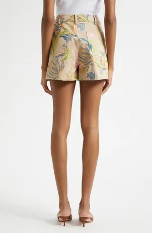 Cinq À Sept Addie Embroidered Cotton Shorts
