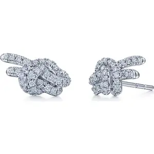 Kwiat Entwine Petite Diamond Stud Earrings - Platinum