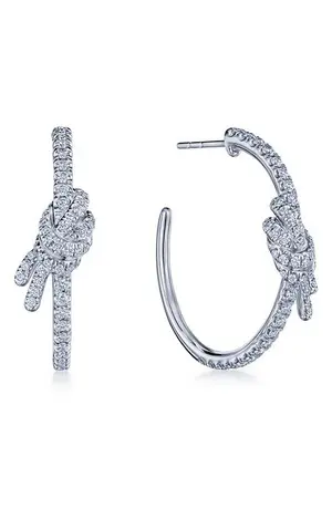 Kwiat Entwine Diamond Hoop Earrings - Platinum