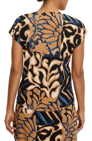 NIC+ZOE Deco Blooms V-neck Top