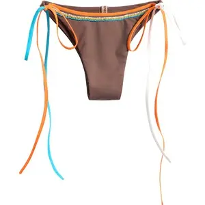 JADED LONDON Beaded Side Tie Bikini Bottoms - Multi