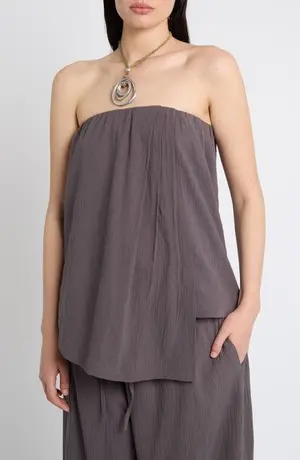 MUSE ASSEMBLY Asymmetric Hem Bandeau Top