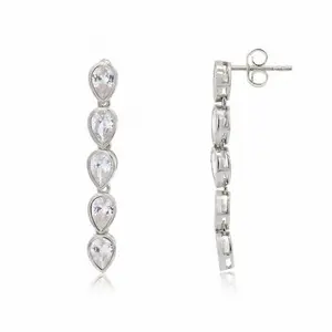 THE LOVERY Fine Jewelry Gold-plated Cubic Zirconia Dangle Earrings - Sterling Silver