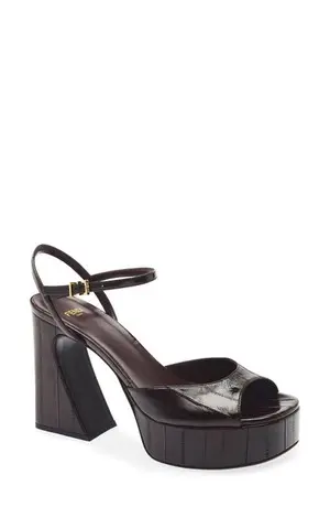 Fendi Arco Platform Sandal - Brown