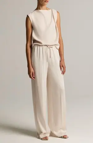 Vince Draped Shoulder Sleeveless Blouse