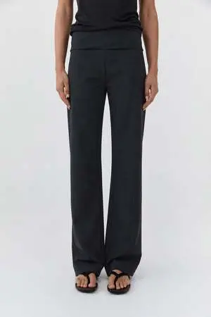 ST. AGNI Wool Blend Studio Pants