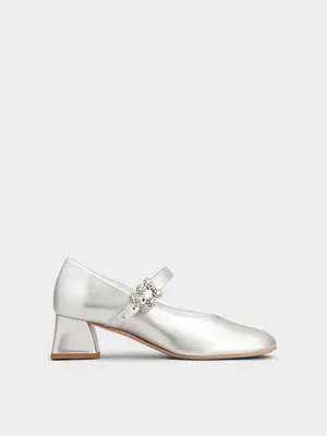 ROGER VIVIER Efflorescence Mary Jane Pumps In Leather