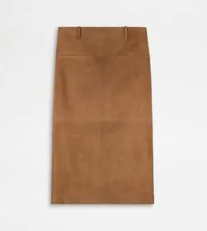 TOD'S Skirt In Pashmy Suede - Brown