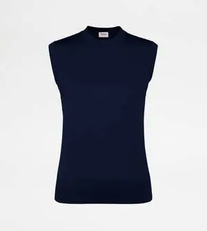 TOD'S Top In Silk Blend Knit - Blue