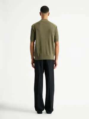 Balmain Vintage Utility Ribbed Knit Polo