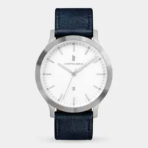 Lilienthal Berlin Huxley Silver Leather Dark Blue