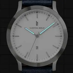 Lilienthal Berlin Huxley Silver Leather Dark Blue