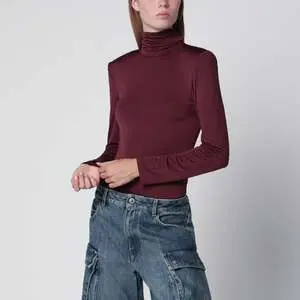 ROTATE BY BIRGER CHRISTENSEN Burgundy Scarf-detail Top - Purple