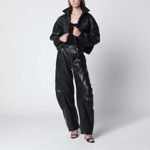 ROTATE BY BIRGER CHRISTENSEN Cropped Leather Jacket
