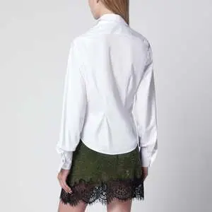 VIVIENNE WESTWOOD Orb Embroidered Cotton Poplin Shirt - White