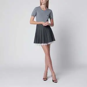 VIVIENNE WESTWOOD Bea Cotton-cashmere T-shirt - Grey