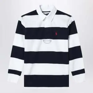 Polo Ralph Lauren White/navy Striped Polo Shirt - Multicolor