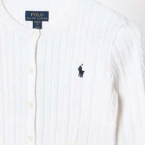 Polo Ralph Lauren Fine Cable-knit Cotton Cardigan - White