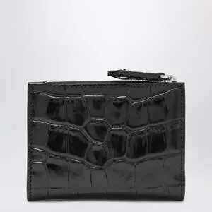 VIVIENNE WESTWOOD Slim Flap Crocodile-embossed Leather Card Holder