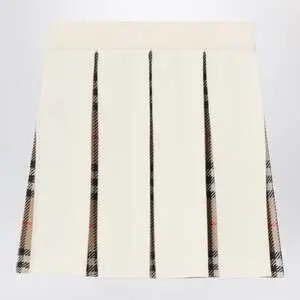 Burberry Check Wool-blend Pleated Skirt