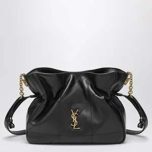 Saint Laurent Jamie Shoulder Pouch In Lambskin Leather - Black
