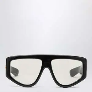 Bottega Veneta Classic Shield Sunglasses In Recycled Acetate - Black