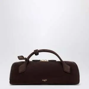 Alaïa Alaïa Le Teckel Suede Goat Leather Pouch Brown