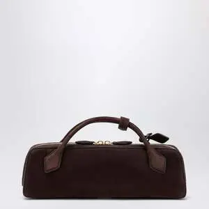 Alaïa Le Teckel Suede Goat Leather Pouch - Brown