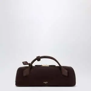 Alaïa Alaïa Le Teckel Suede Goat Leather Pouch Brown