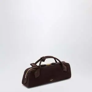Alaïa Le Teckel Suede Goat Leather Pouch - Brown