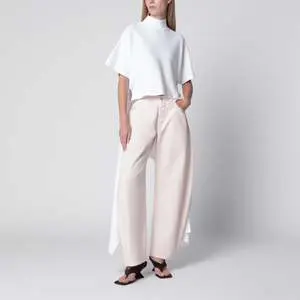 Alaïa Rounded High-rise Cotton Denim Jeans