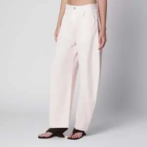 Alaïa Rounded High-rise Cotton Denim Jeans