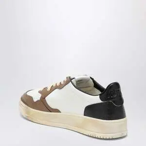 AUTRY Medalist Low Vintage Finish Leather Sneakers - Black