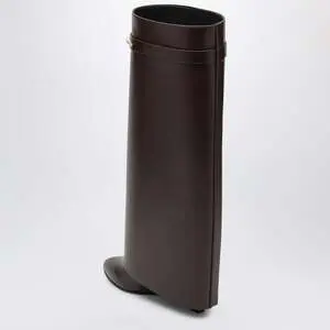 Givenchy Shark Pinch Leather Boots In Ebony