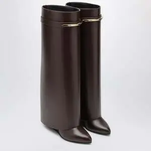 Givenchy Shark Pinch Leather Boots - Brown