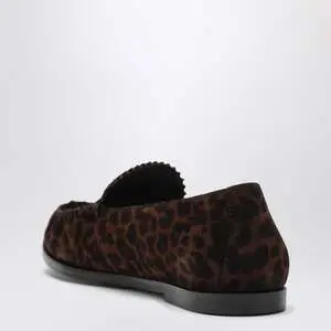 AQUAZZURA Leopard-print Suede Loafers