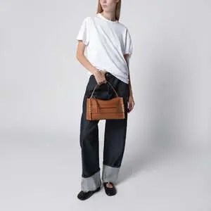 JW Anderson Loafer Bag In Calf Leather, Tan