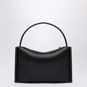 JW Anderson Calfskin Leather Loafer Bag - Black
