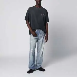 REPRESENT Used-effect Cotton T-shirt In Washed