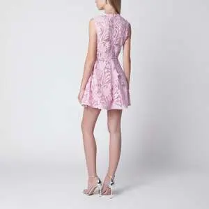 SELF-PORTRAIT Lace Mini Dress With Floral Details